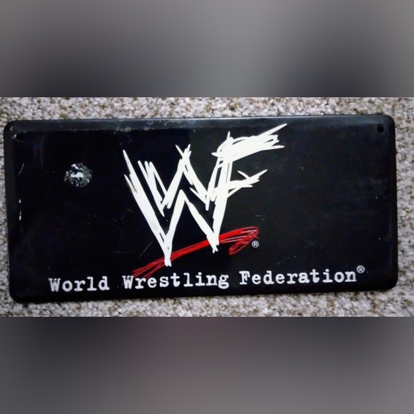 WWE | Other | Wwf Official Metal Plate Signs | Poshmark